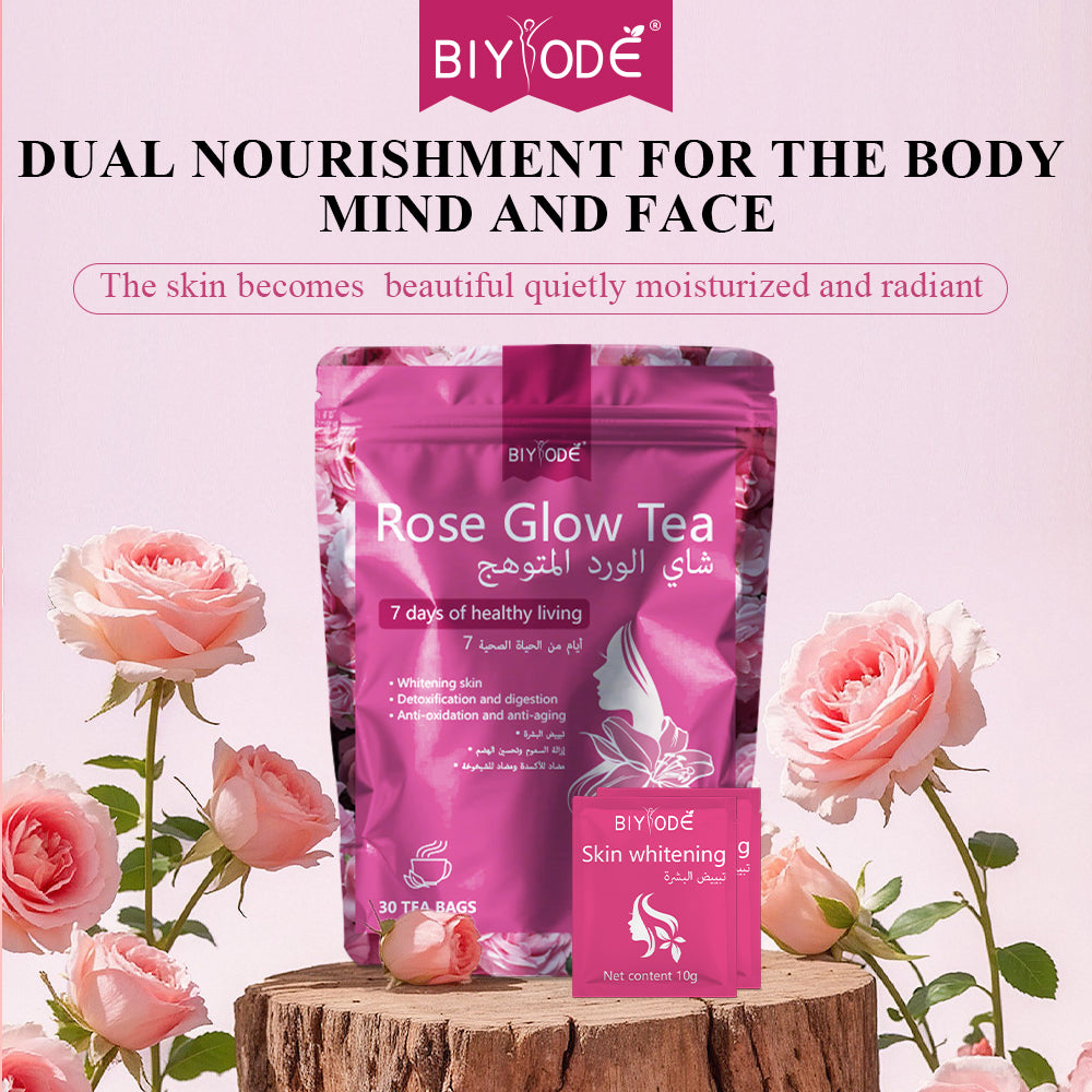 BIYODE Rose Gloss Tea, Rose Tea for Healthy Living for Seven Days, Ski ...